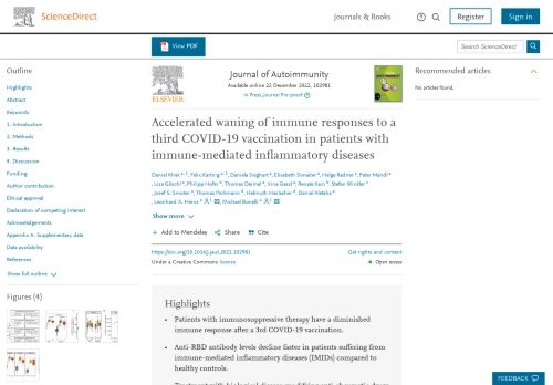 Accelerated waning of immune responses to a third COVID-19 vaccination ... Accelerated waning of immune responses to a third COVID-19 vaccination ...