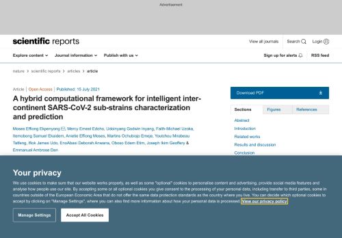 A Hybrid Computational Framework For Intelligent Inter Continent Sars