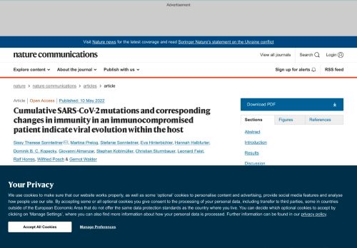 Cumulative SARS-CoV-2 mutations and corresponding changes in immunity ...