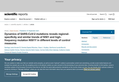 Dynamics of SARS-CoV-2 mutations reveals regional-specificity and ...