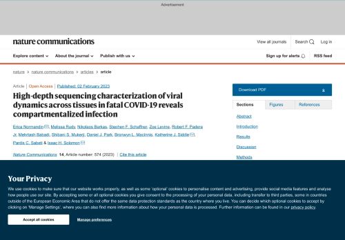 High-depth sequencing characterization of viral dynamics across tissues ... High-depth sequencing characterization of viral dynamics across tissues ...