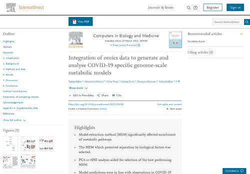 Integration of omics data to generate and analyse COVID-19 specific genome-scale metabolic ...