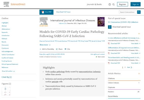 Models for COVID-19 Early Cardiac Pathology Following SARS-CoV-2 ... Models for COVID-19 Early Cardiac Pathology Following SARS-CoV-2 ...