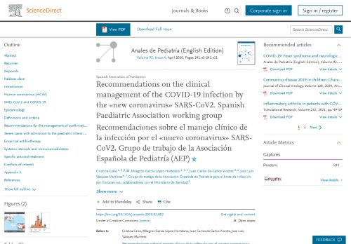 Recommendations on the clinical management of the COVID-19 infection by ...