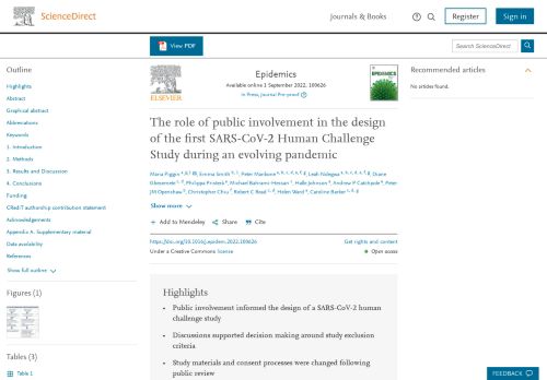 The role of public involvement in the design of the first SARS-CoV-2 ...